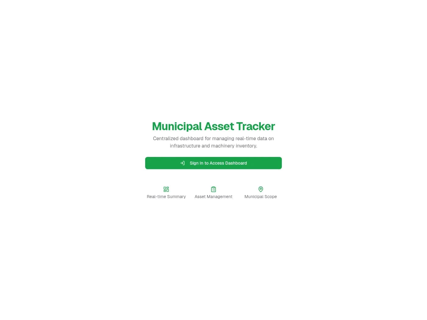 Municipal Asset Tracker