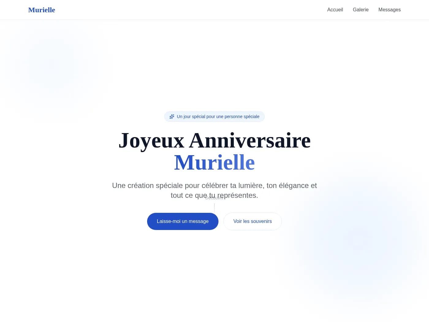 Murielle Birthday Site