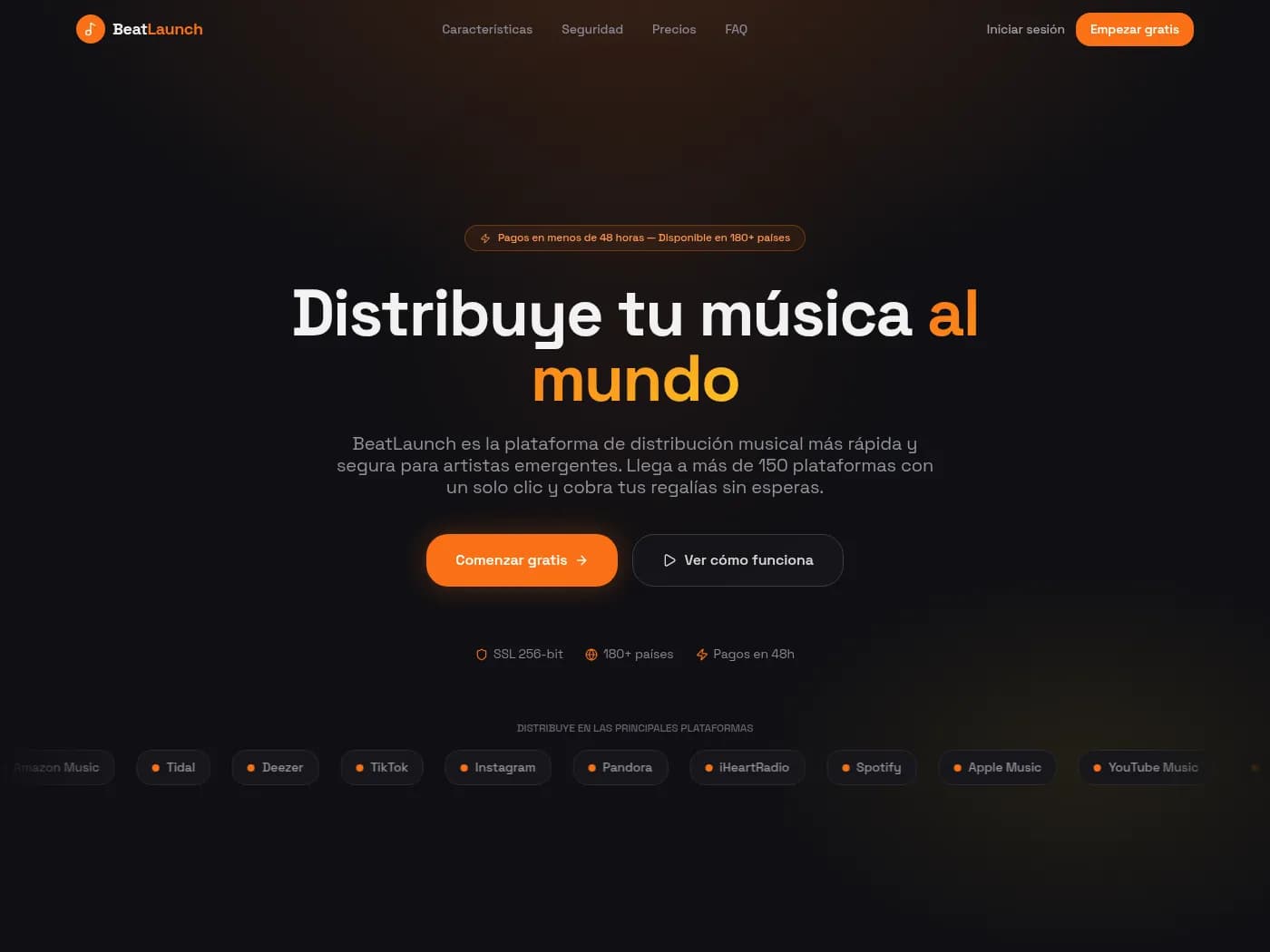 BeatLaunch Landing