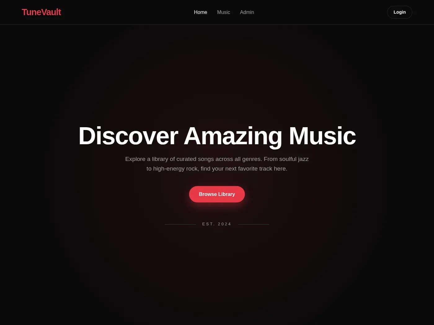 TuneVault Music Library