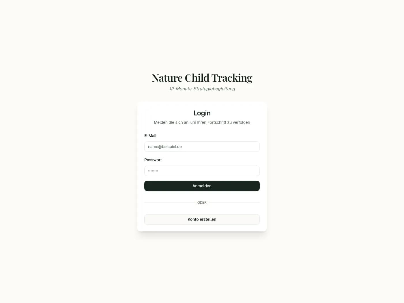 Nature Child Dashboard