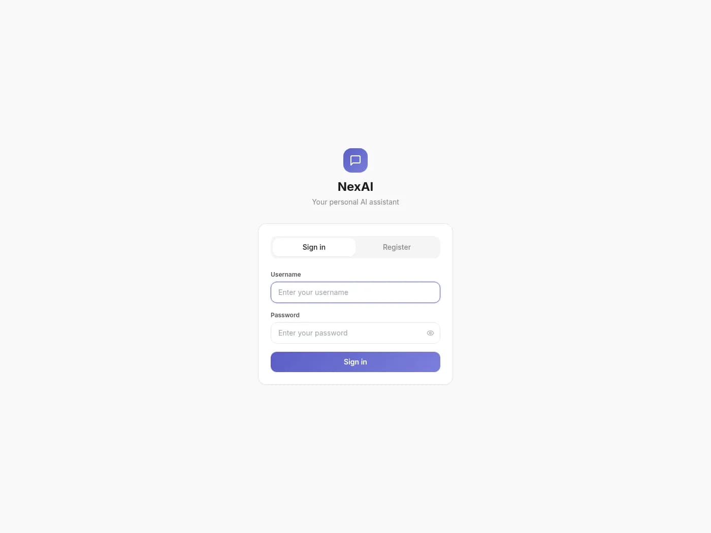 NexAI Chat Web App