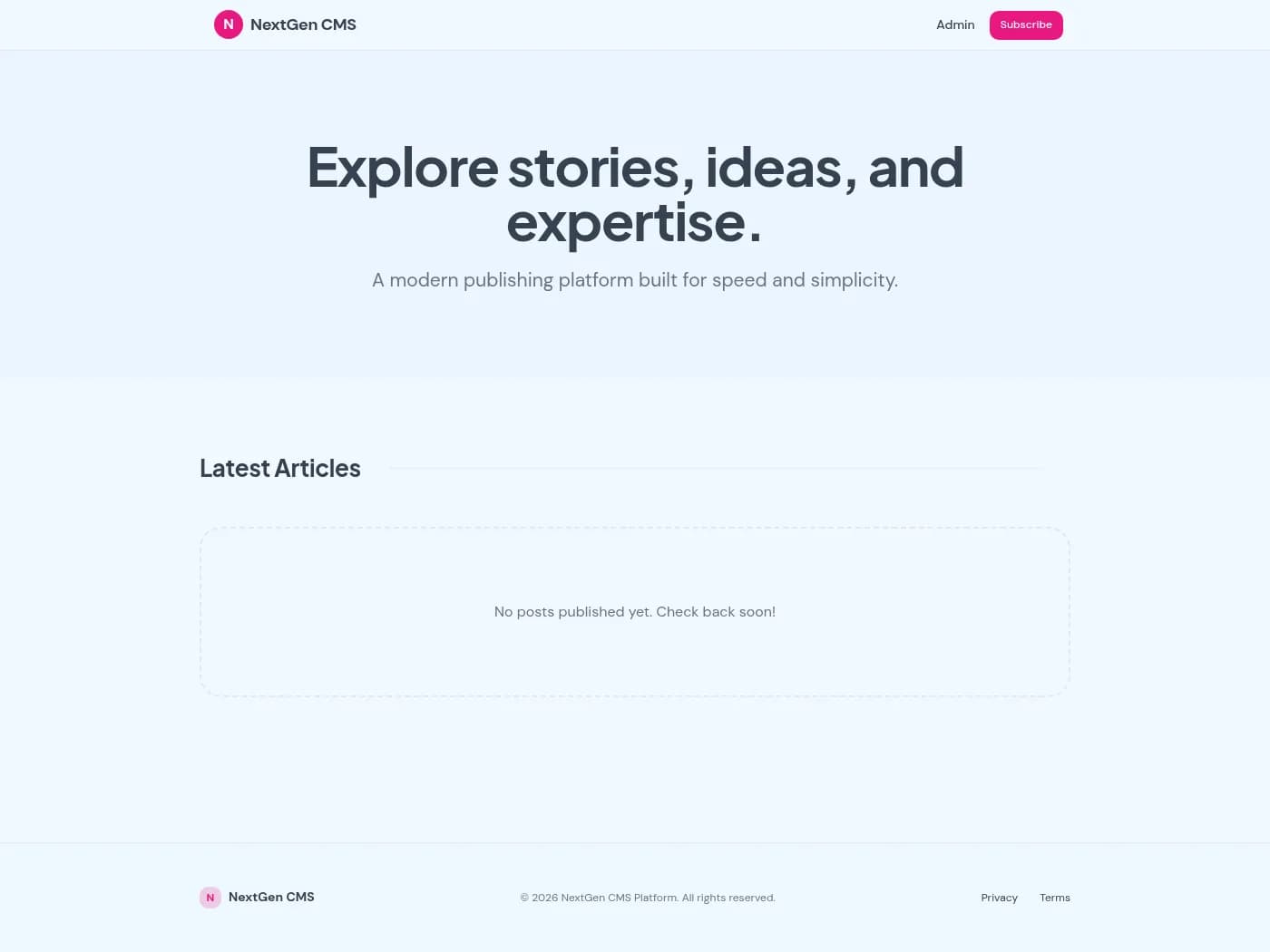 NextGen CMS Platform
