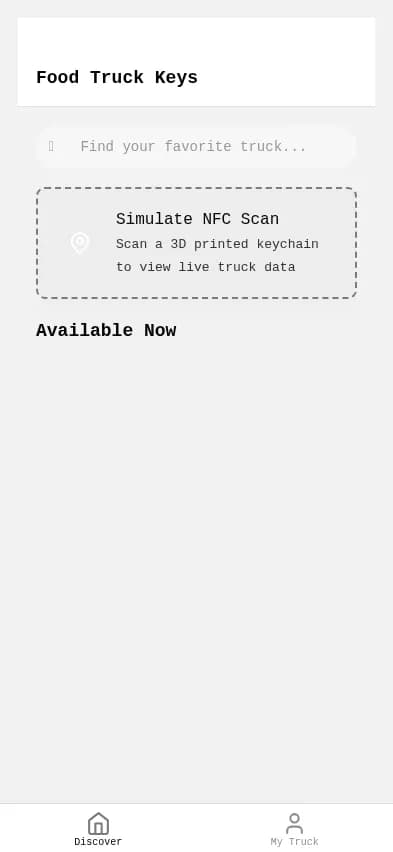 NFC Food Truck Keys