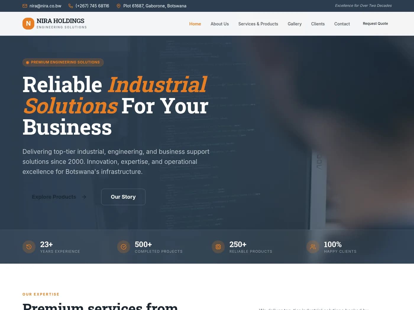 Nira Holdings Website