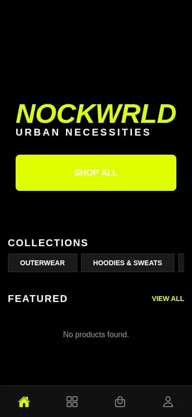 Nockwrld Clothing Store App