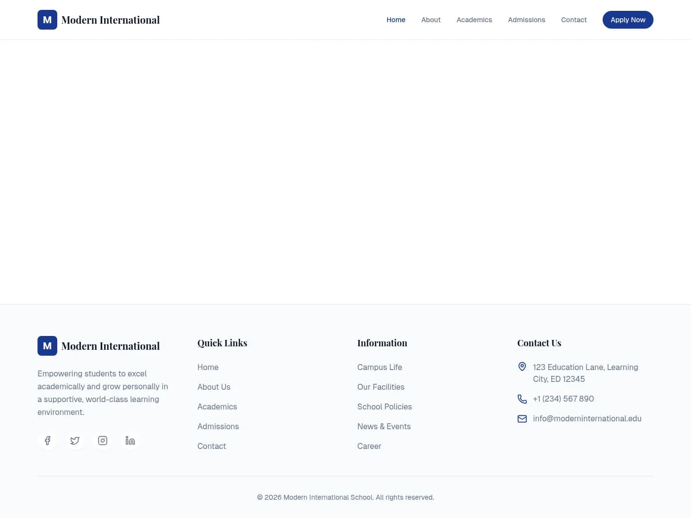 No-Code School Site Builder