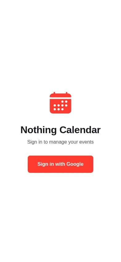 Nothing OS Calendar