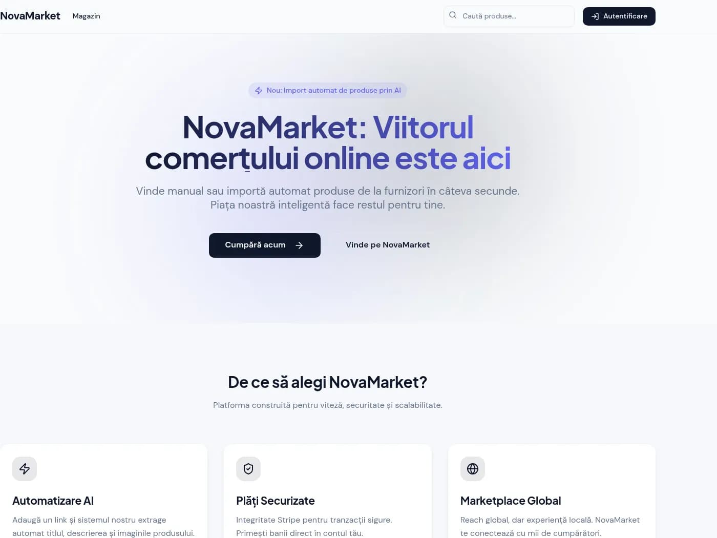 NovaMarket Online Shop
