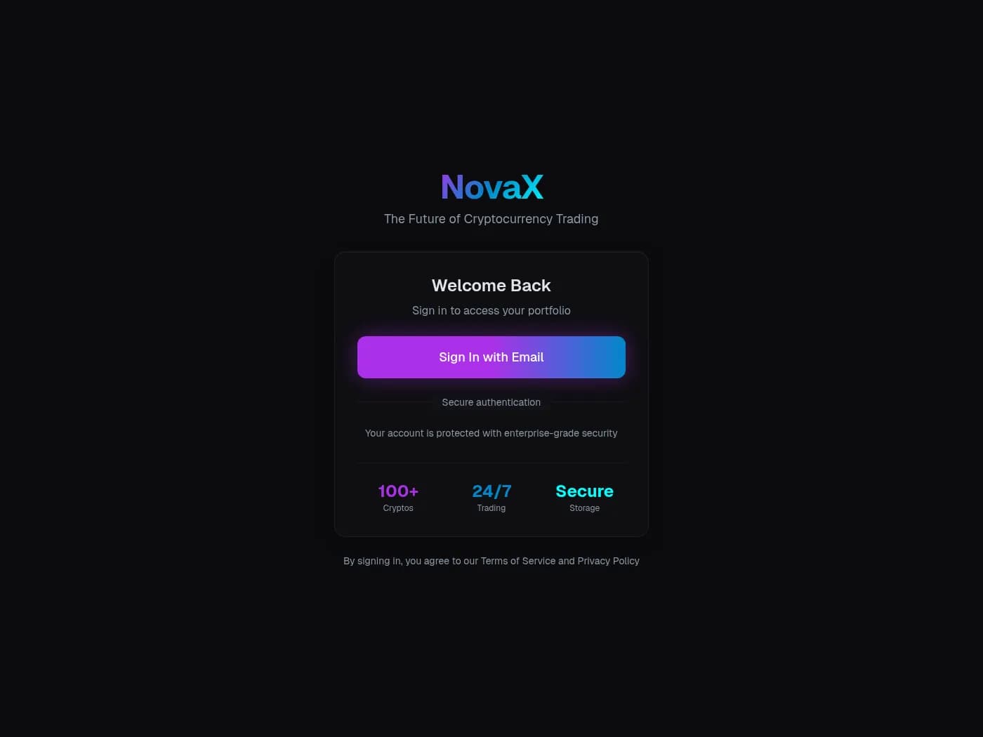 NovaX Crypto Exchange