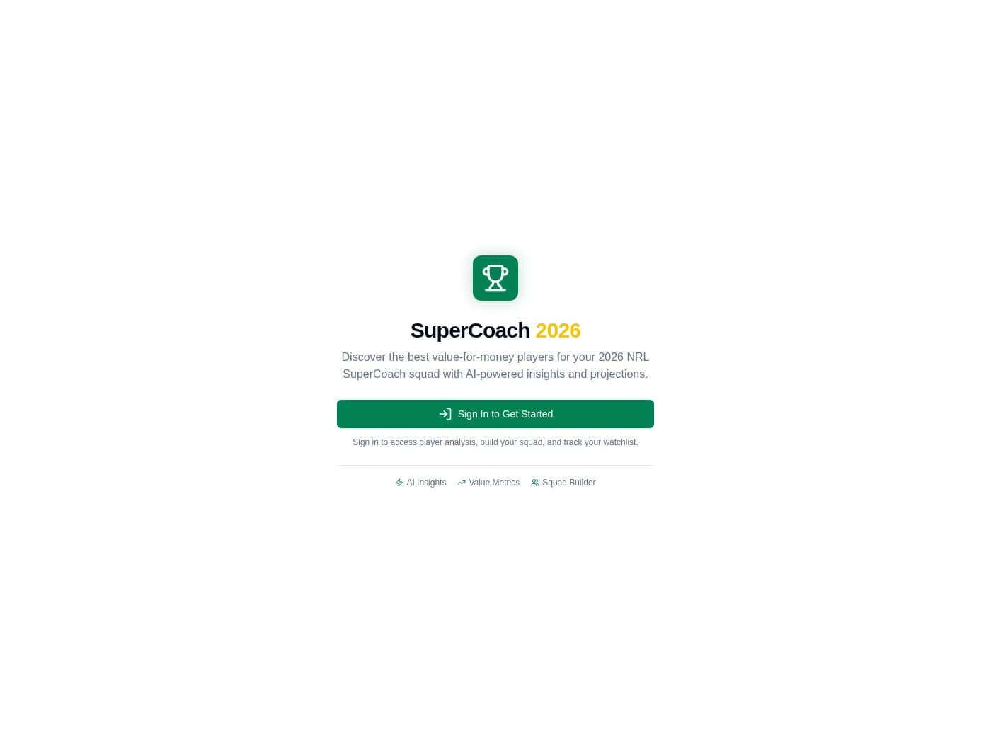 SuperCoach Value Finder