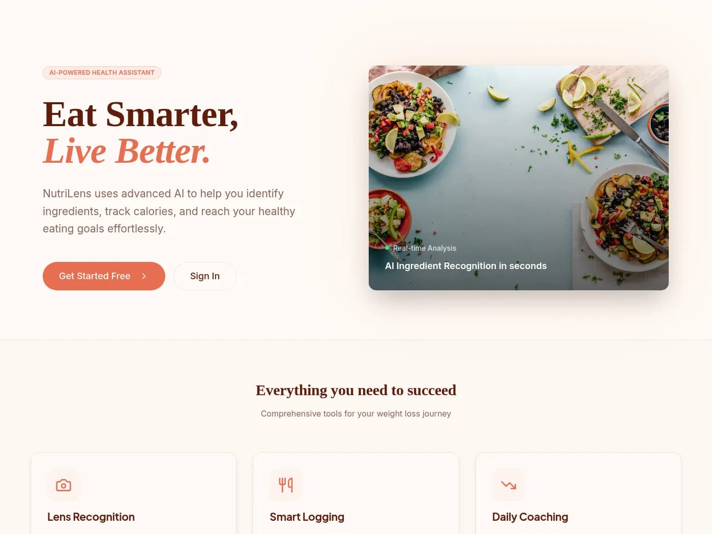 NutriLens Health App