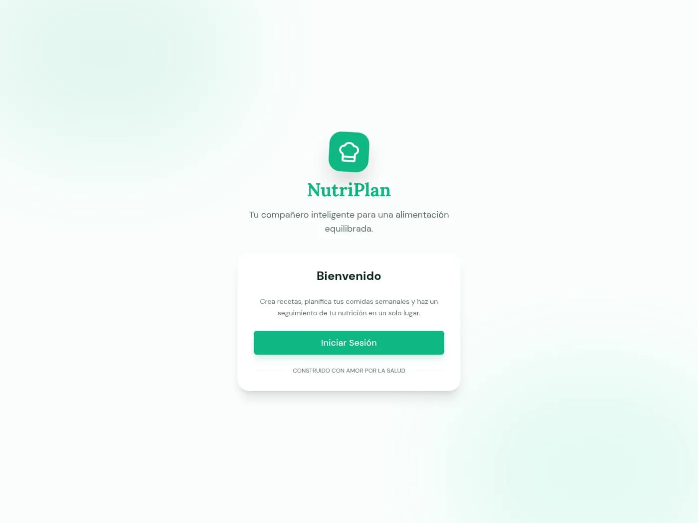 NutriPlan Webapp