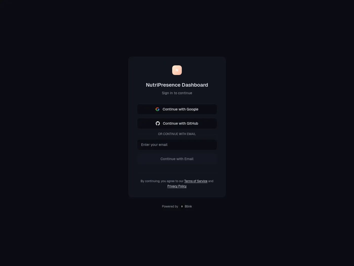 NutriPresence Dashboard