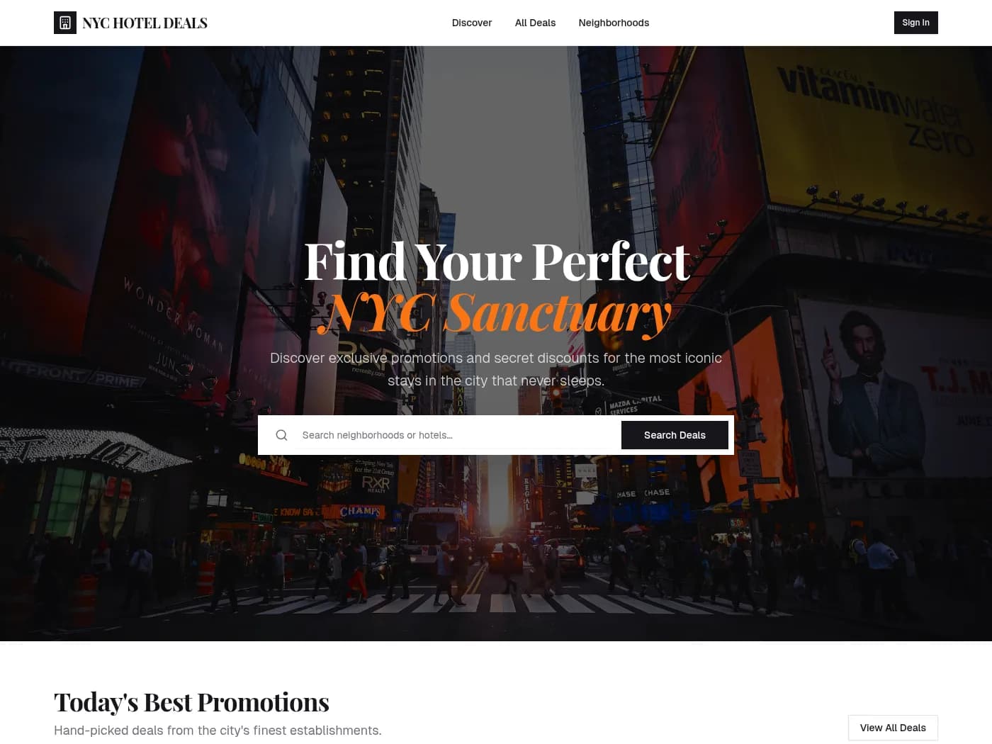 NYC Hotel Deals Finder