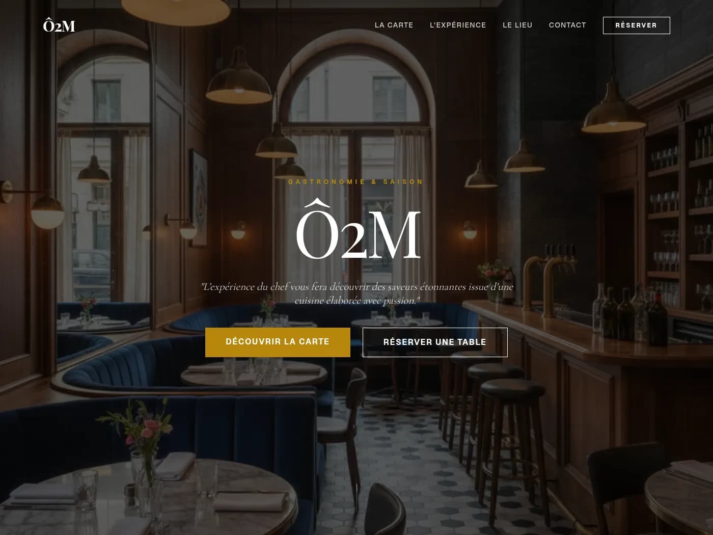 Ô2M Restaurant Website