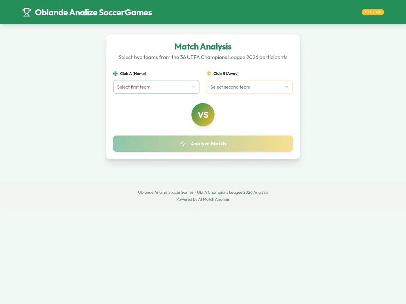 Oblande Soccer Analyzer