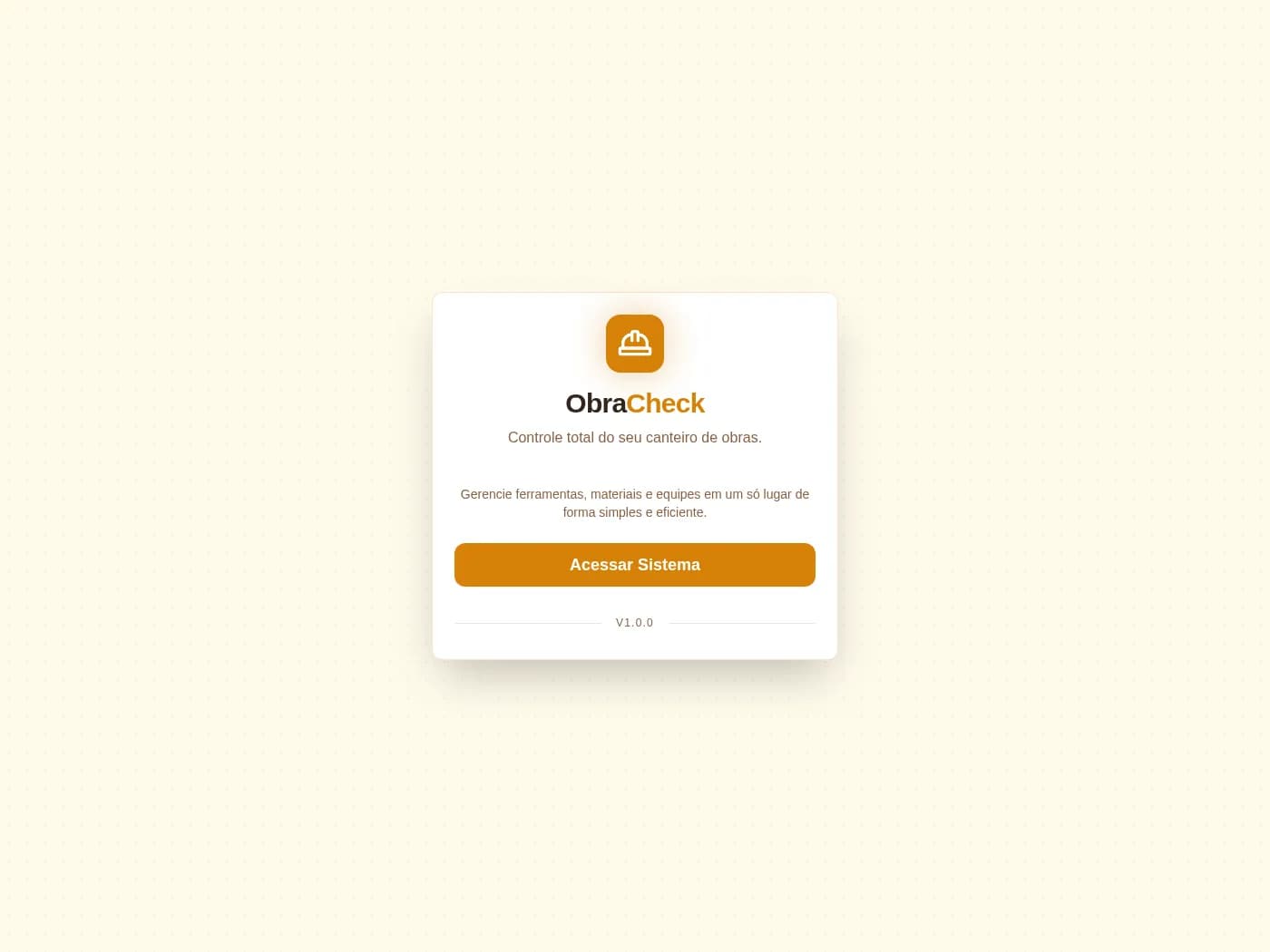 ObraCheck Controle Civil