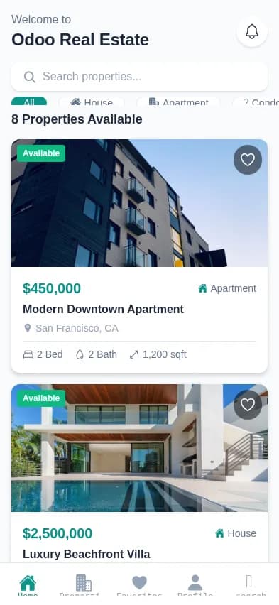 Odoo Real Estate App