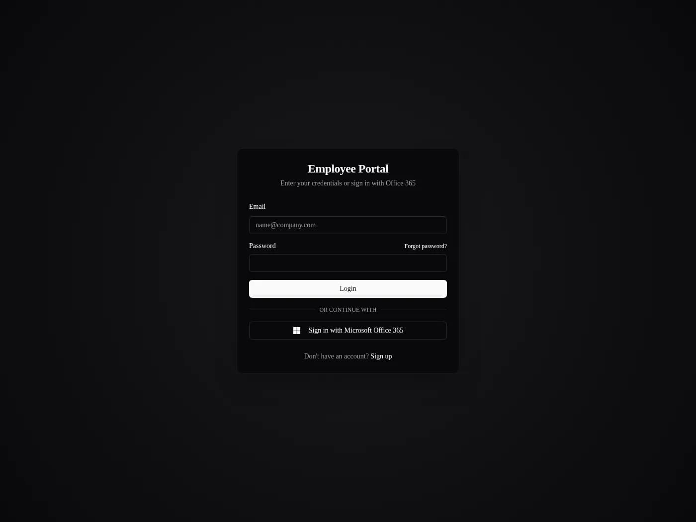 Office365 Employee Portal