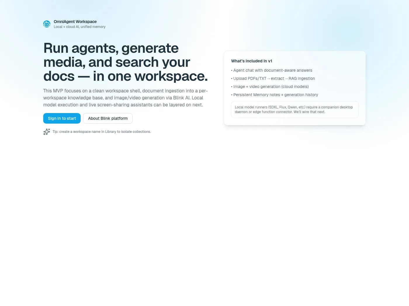 OmniAgent Workspace