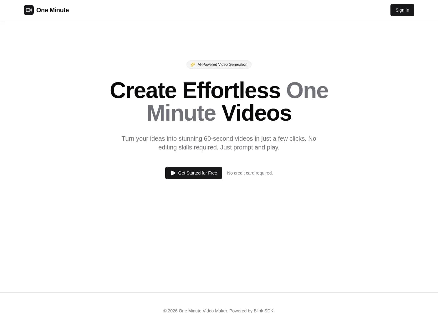 One Minute Video Maker