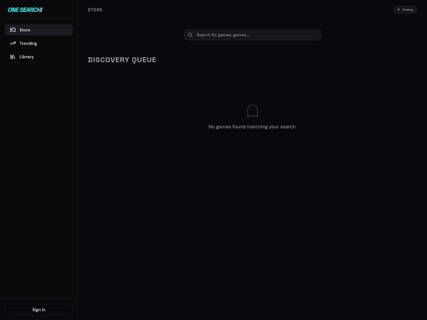 One Search Game Store