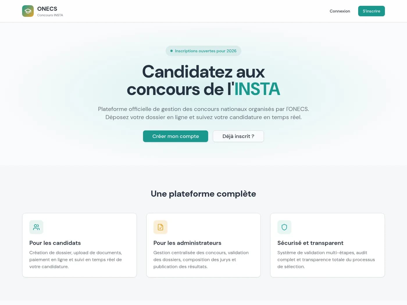 Concours ONECS Manager