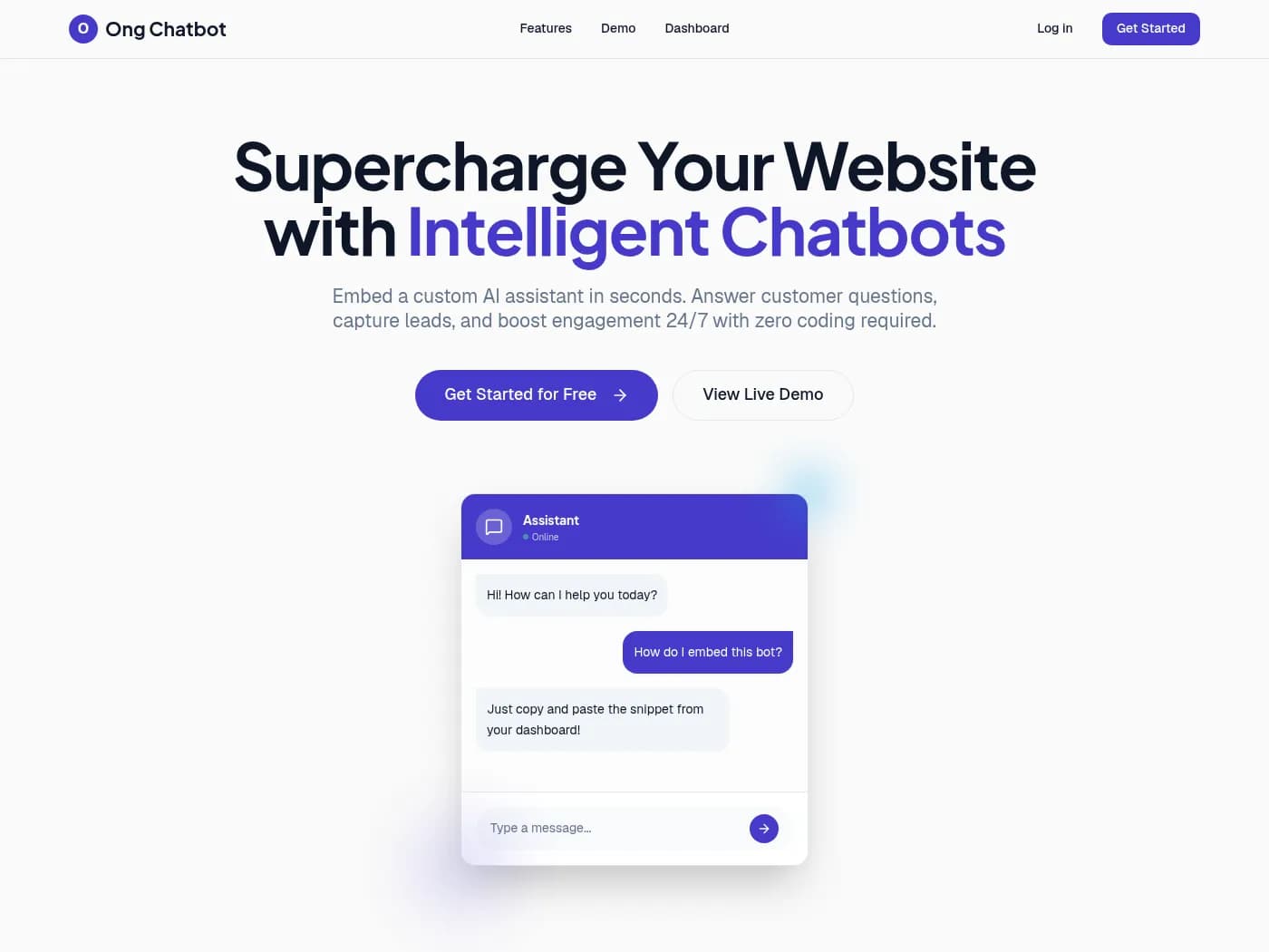 Ong Chatbot Embed