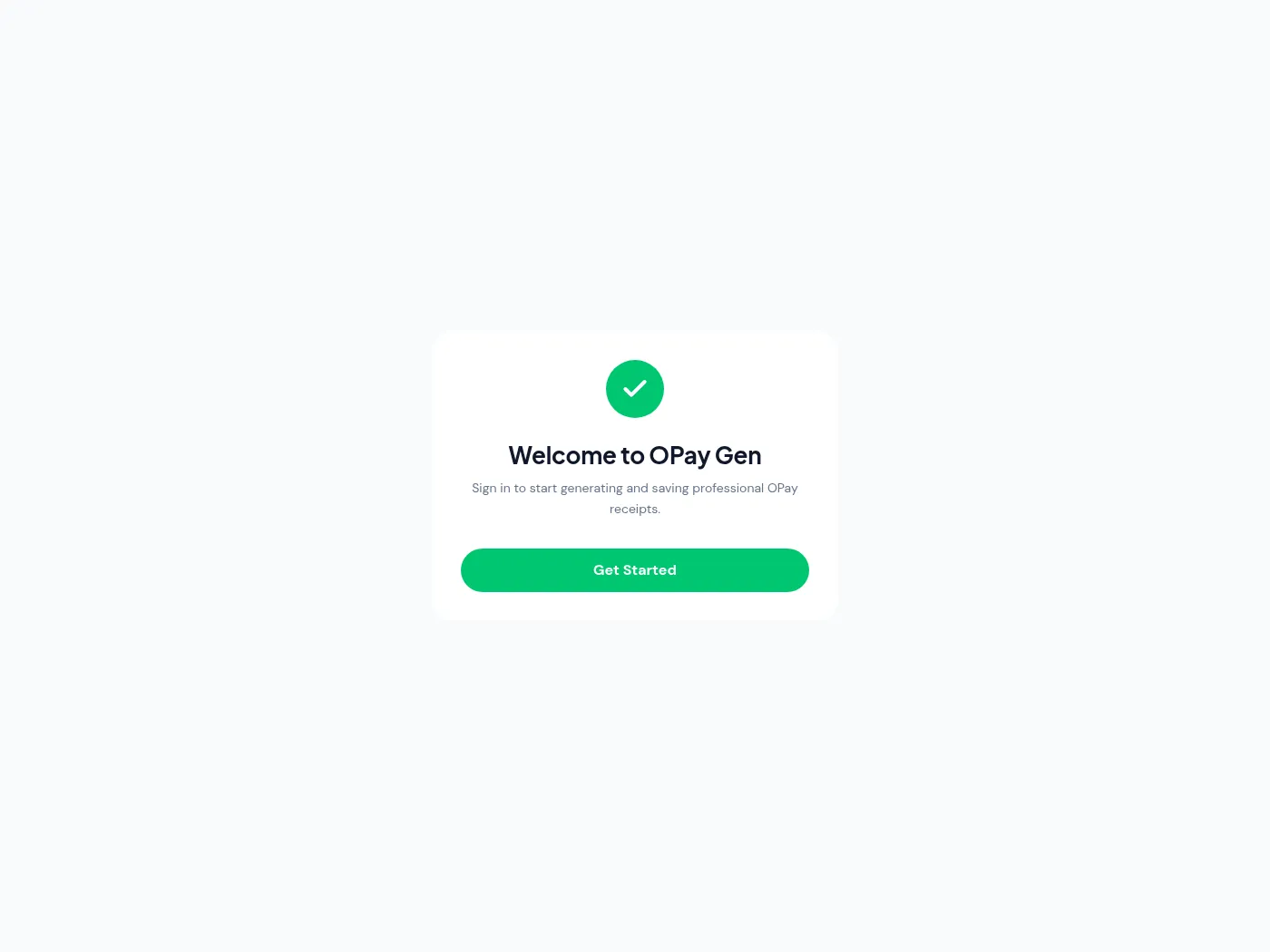 Opay Receipt Generator