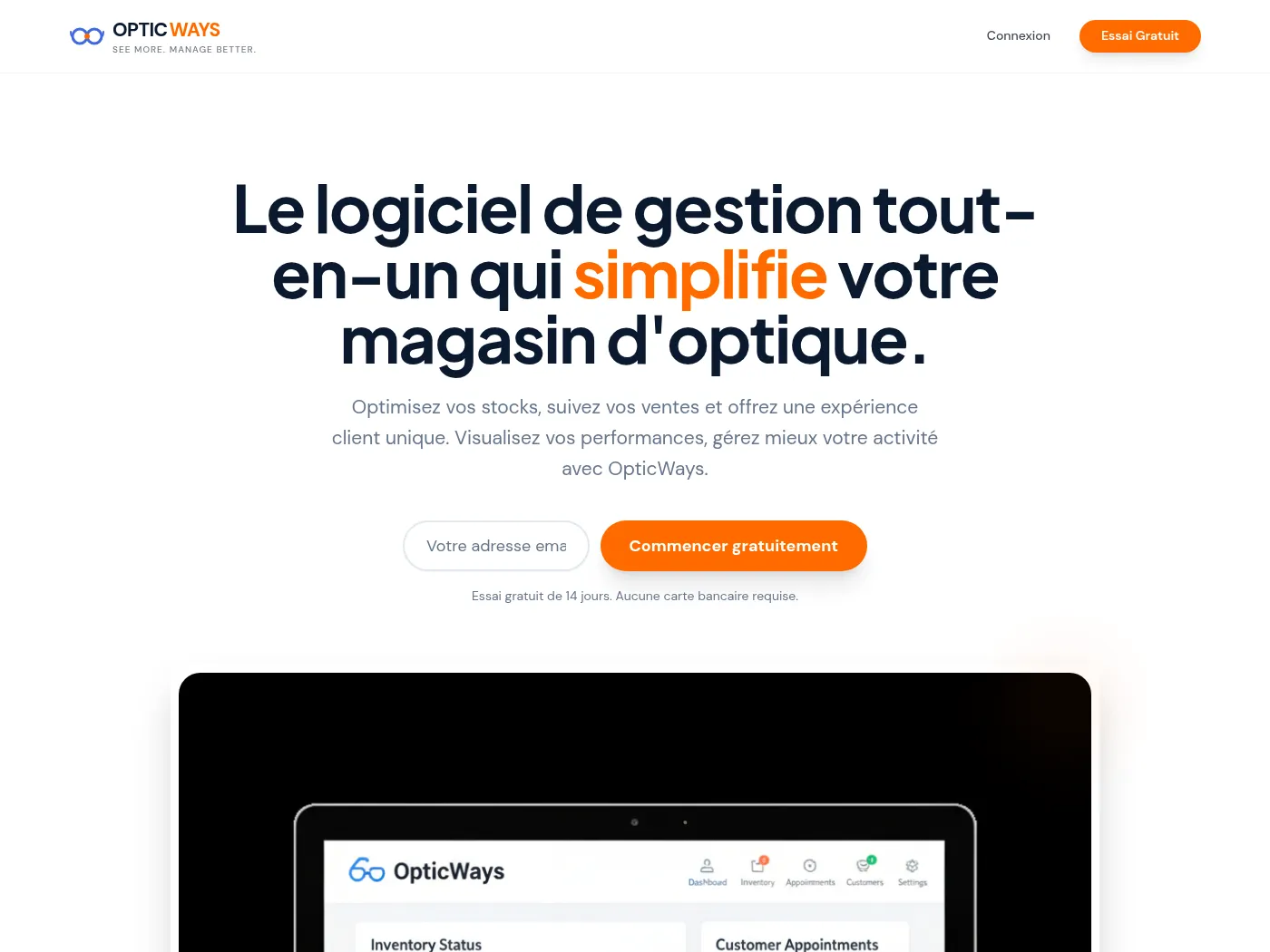 OpticWays Landing Page