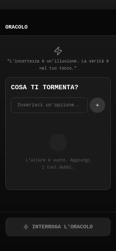Oracolo: Anti-Indecision App
