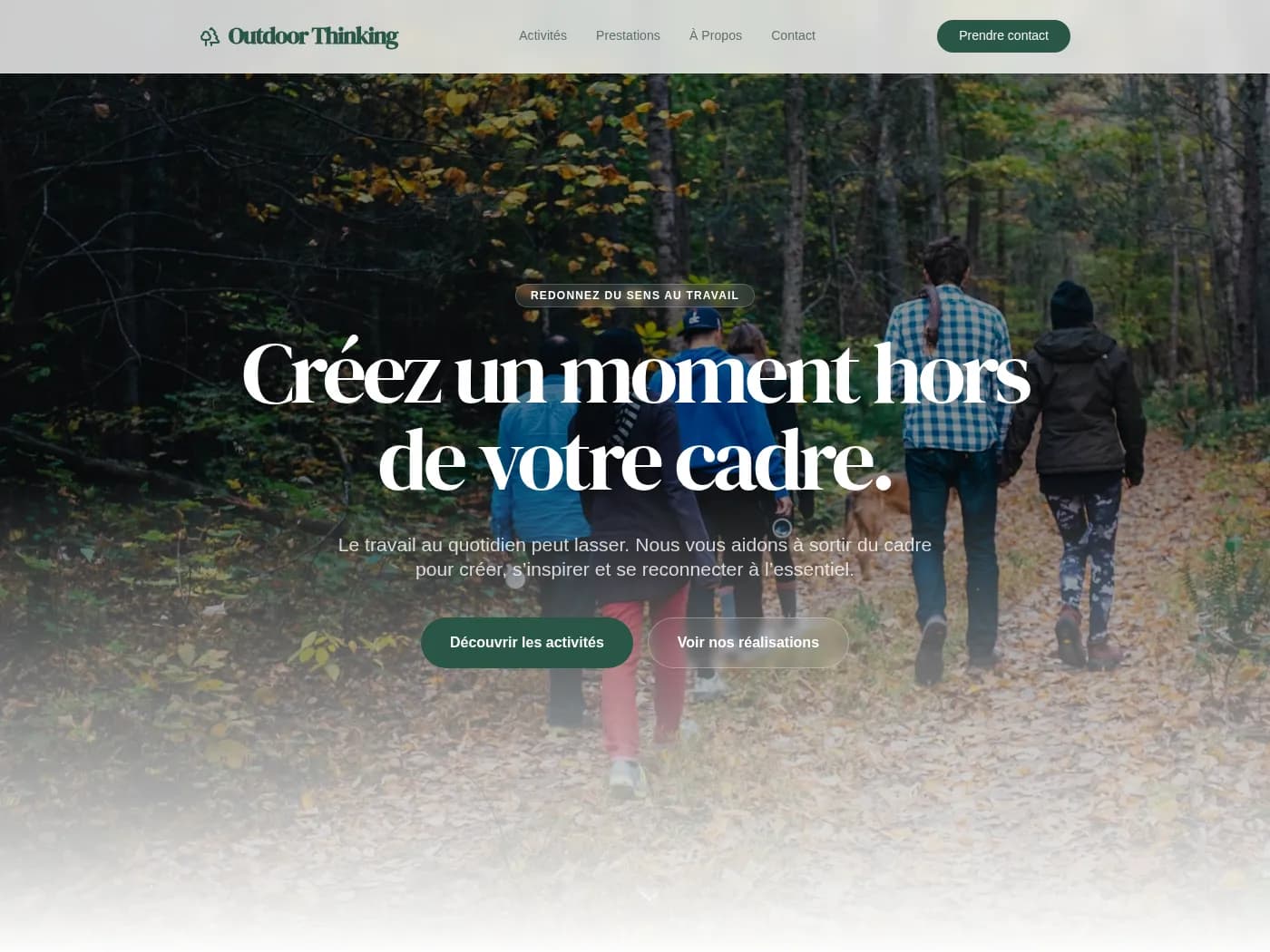 Outdoor Thinking Landing