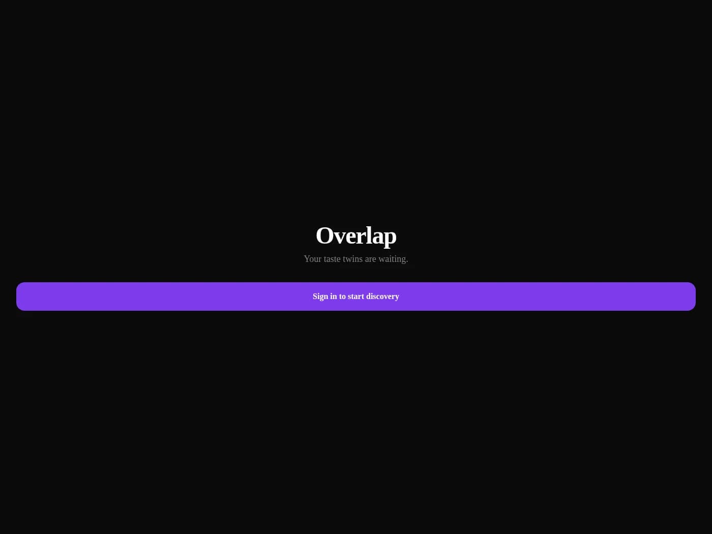 Overlap Music Discovery