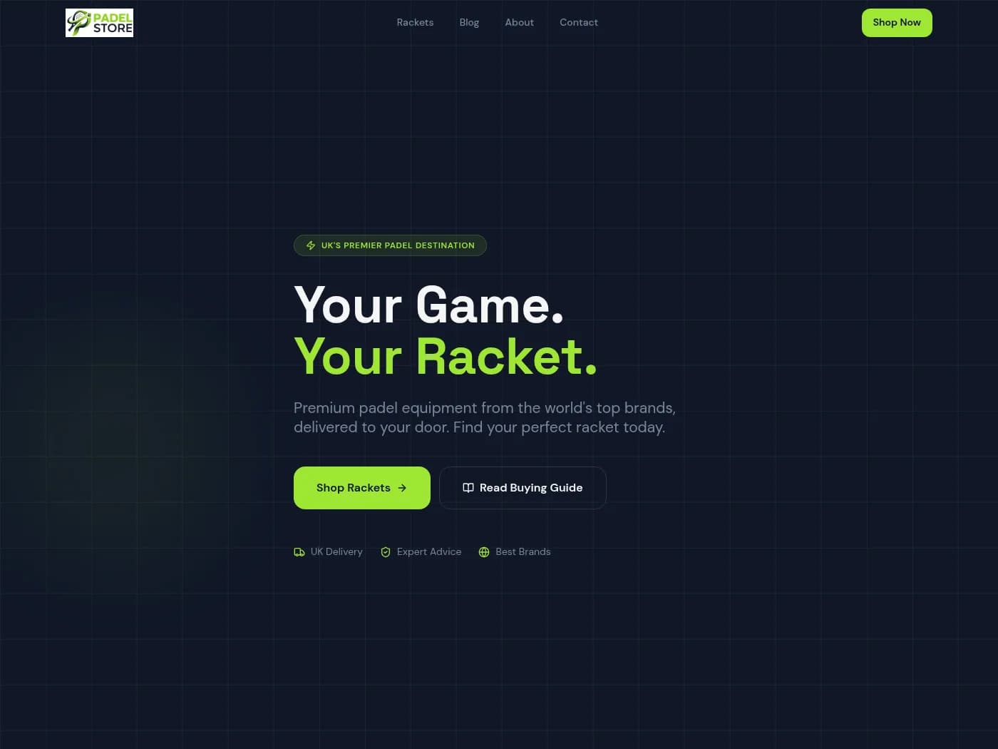Padel Store Webfront