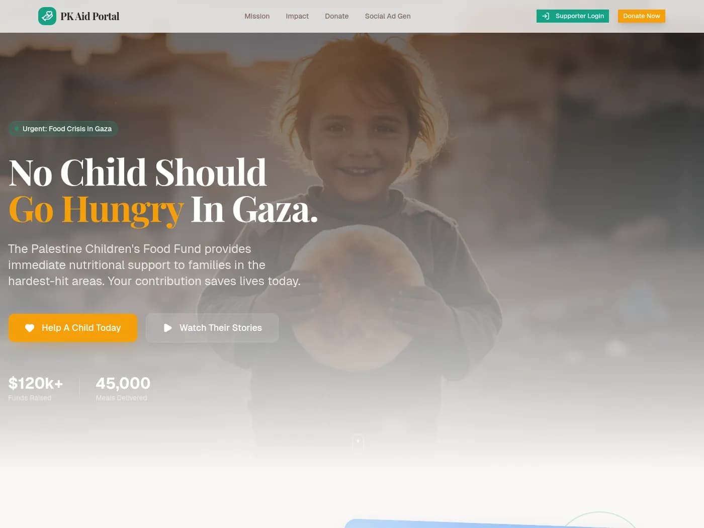 Palestine Kids Aid Portal