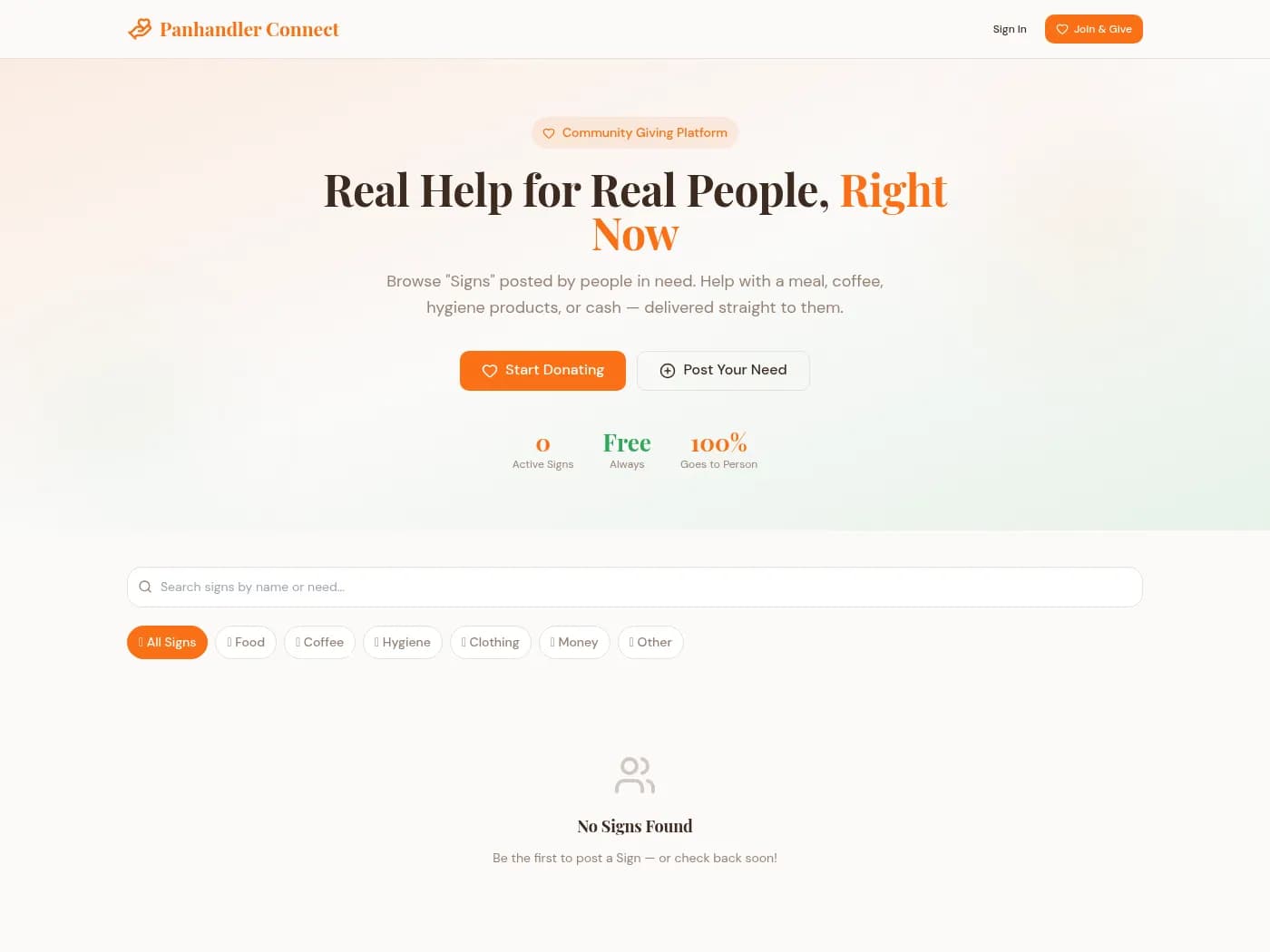 Panhandler Connect