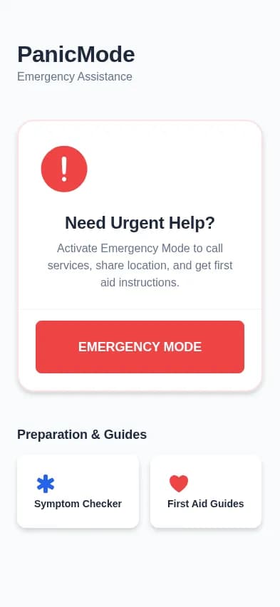 PanicMode Emergency App