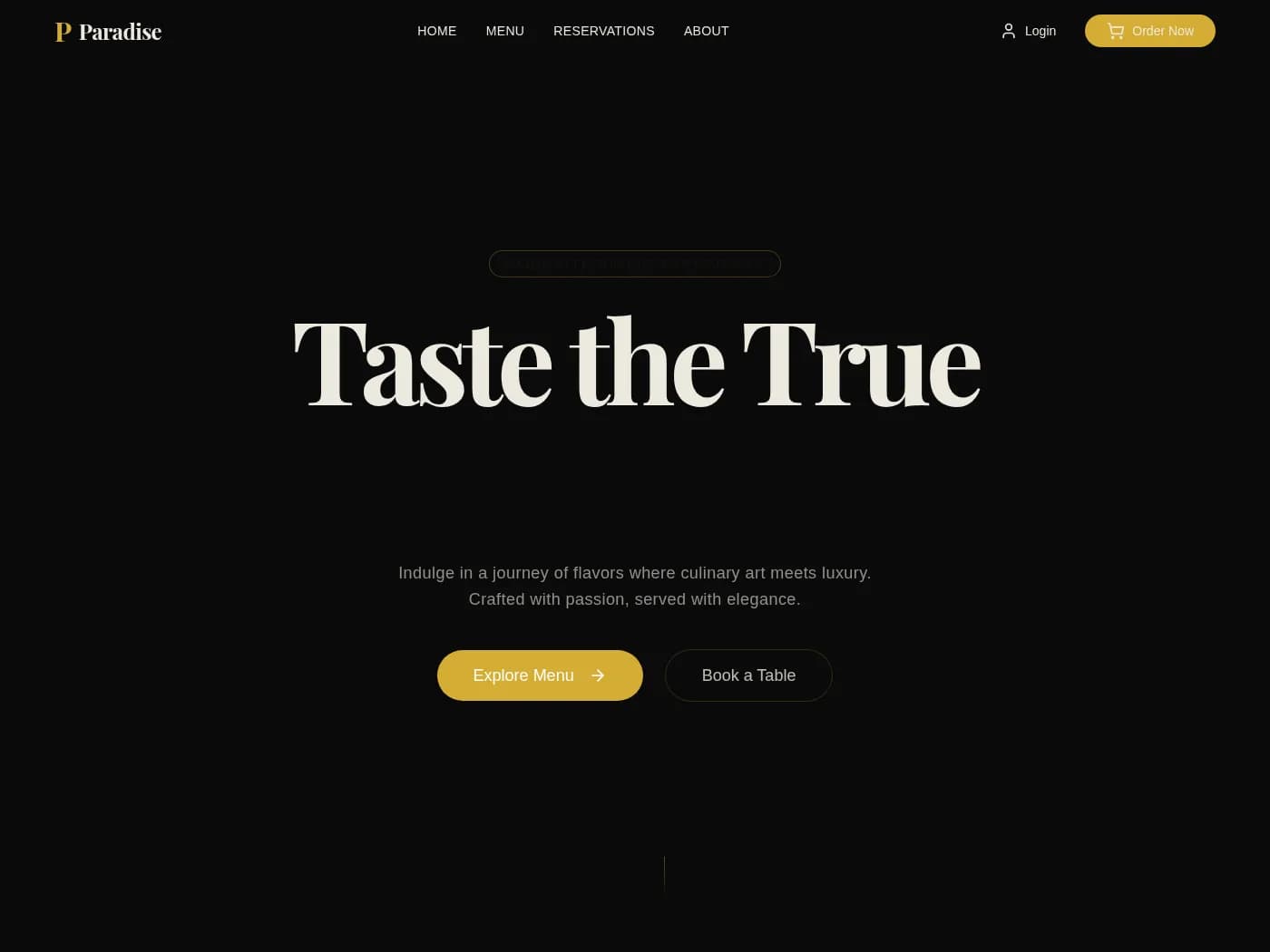 Paradise 3D Restaurant Web