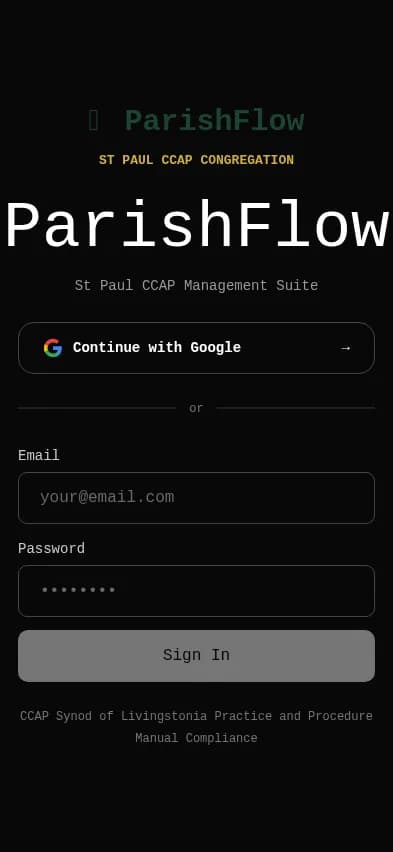 ParishFlow Management Suite