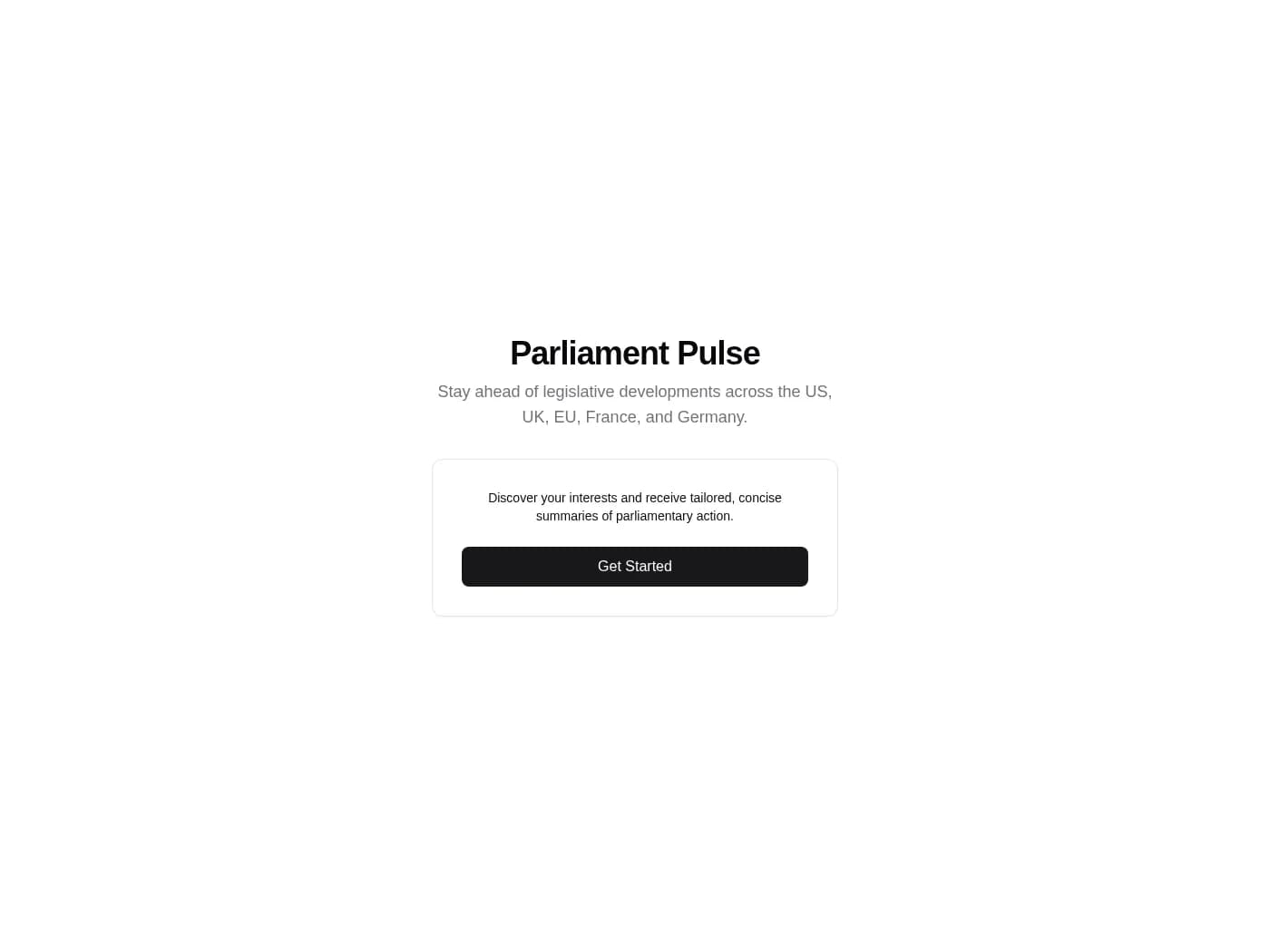 Parliament Pulse