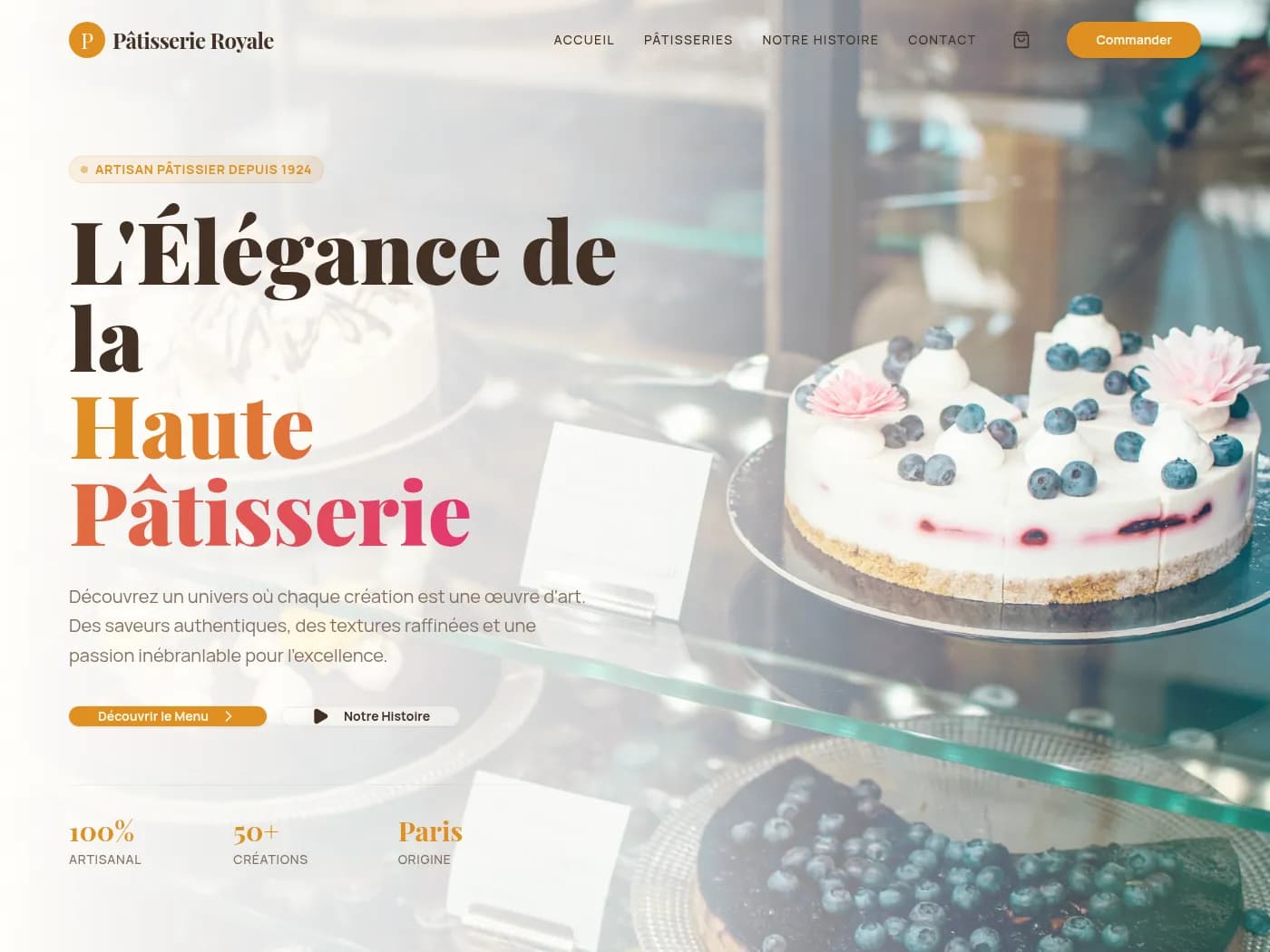 Pâtisserie Web Showcase