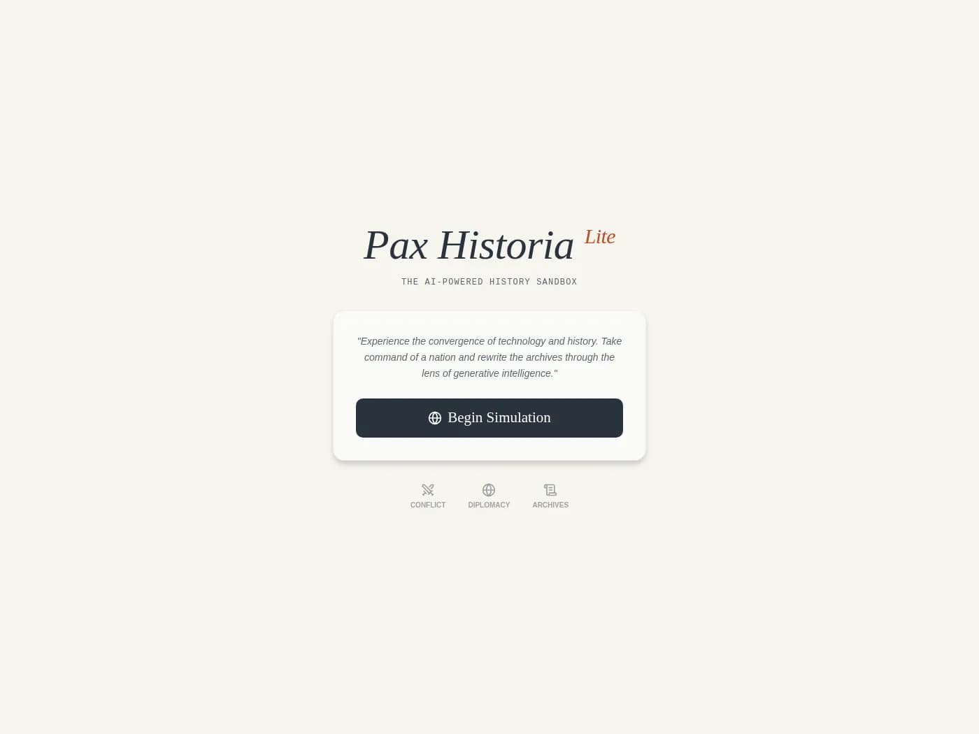 Pax Historia Lite