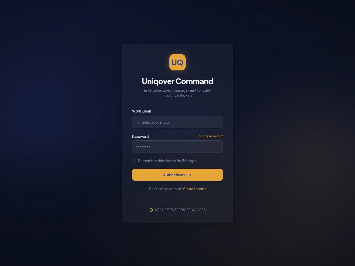 Uniqover Payroll Command