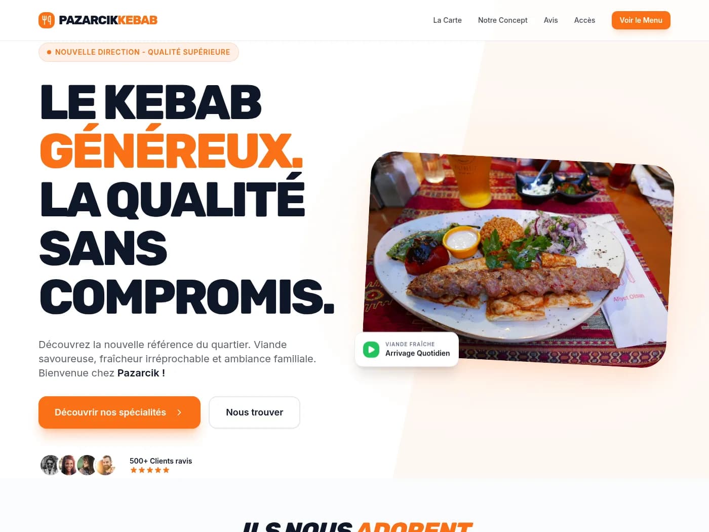 Pazarcik Kebab One-Page