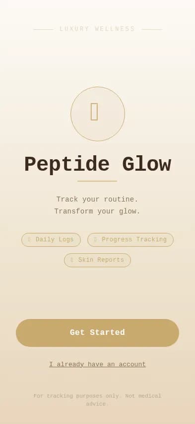 Peptide Glow Tracker
