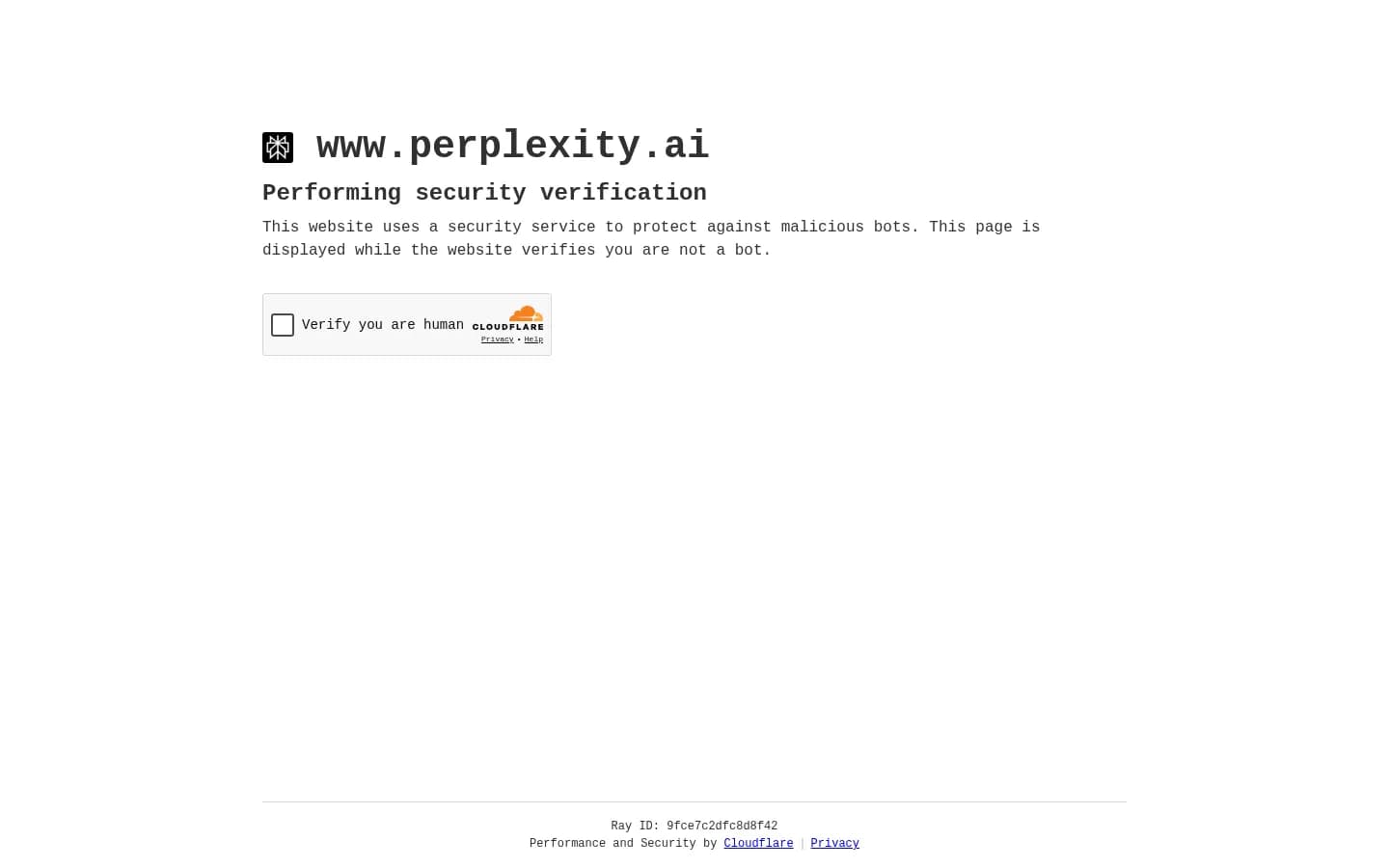 Perplexity AI landing page — answer engine with real-time web search and cited results