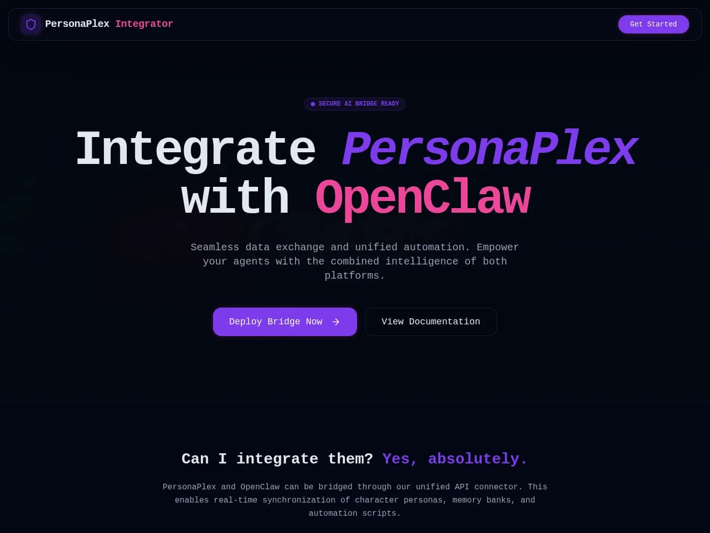 PersonaPlex OpenClaw Integrator