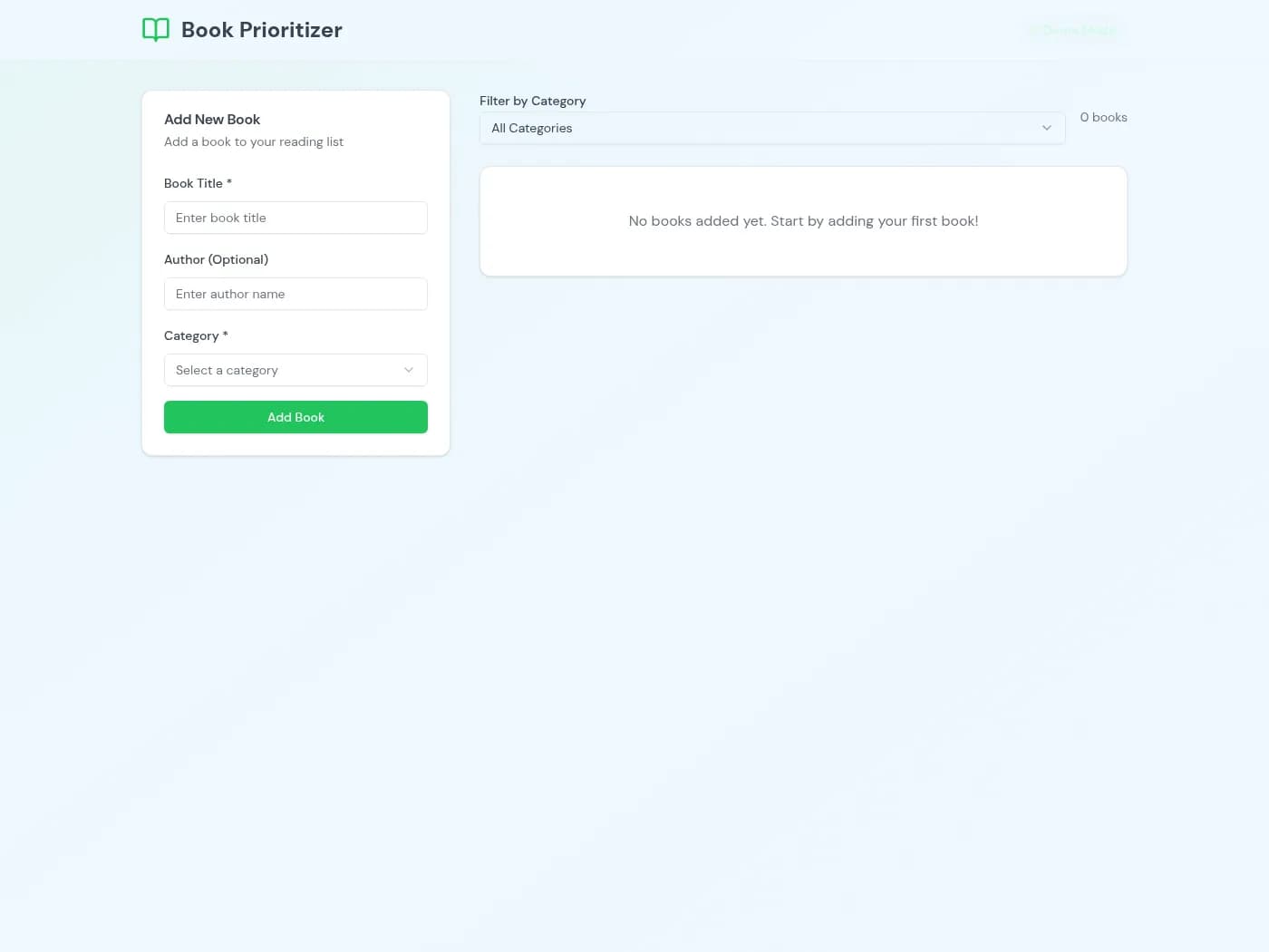 Personalized Book Prioritization App