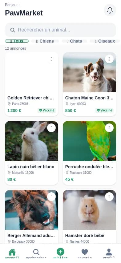 Pet Marketplace App